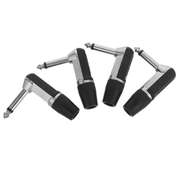 LOLIPPYY 4Pcs Mono Microphone Audio Connector Plug with Space Saving ...