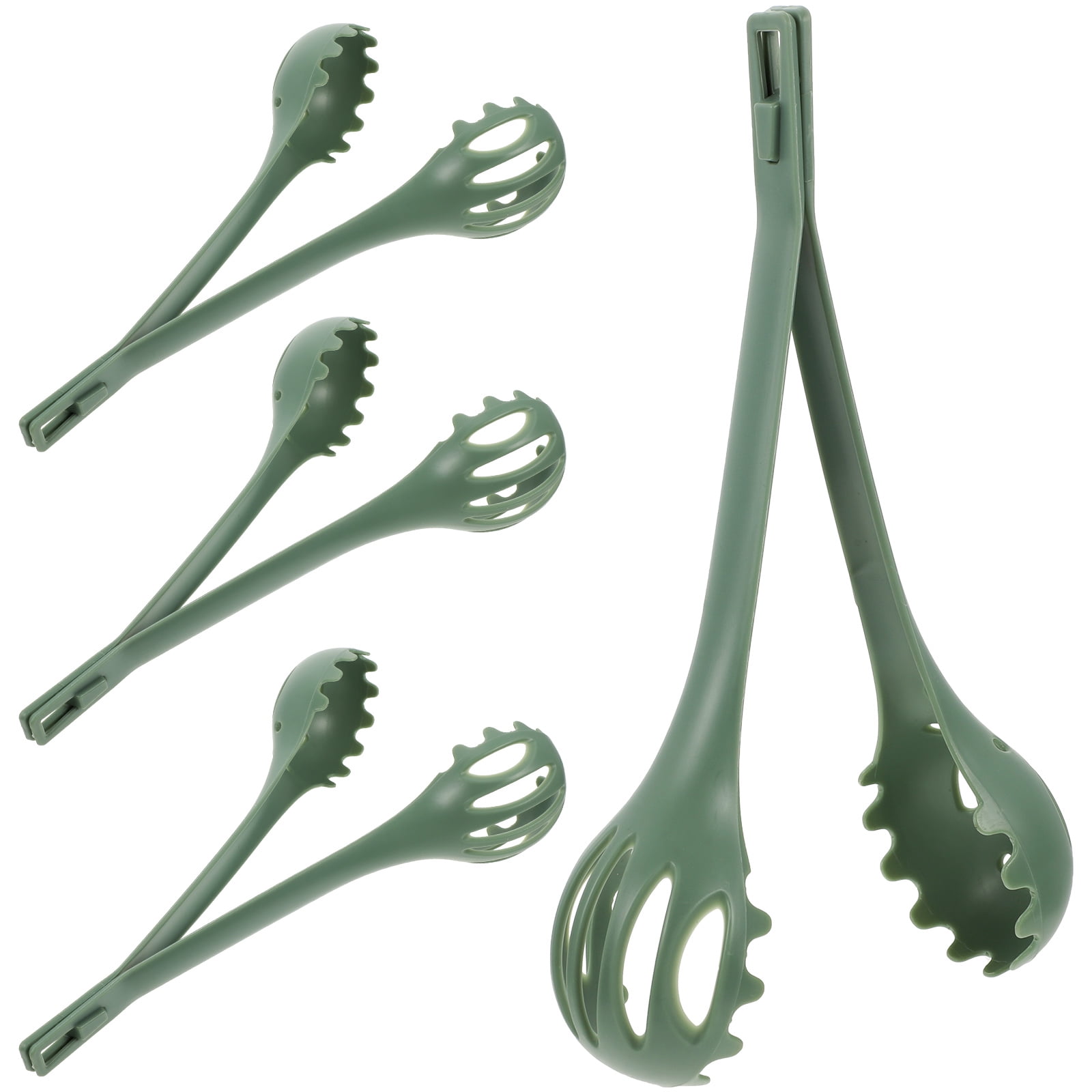 LOLIPPYY 4Pcs Olive Cooking Tong Egg Food Clamp with Ergonomic Handle ...