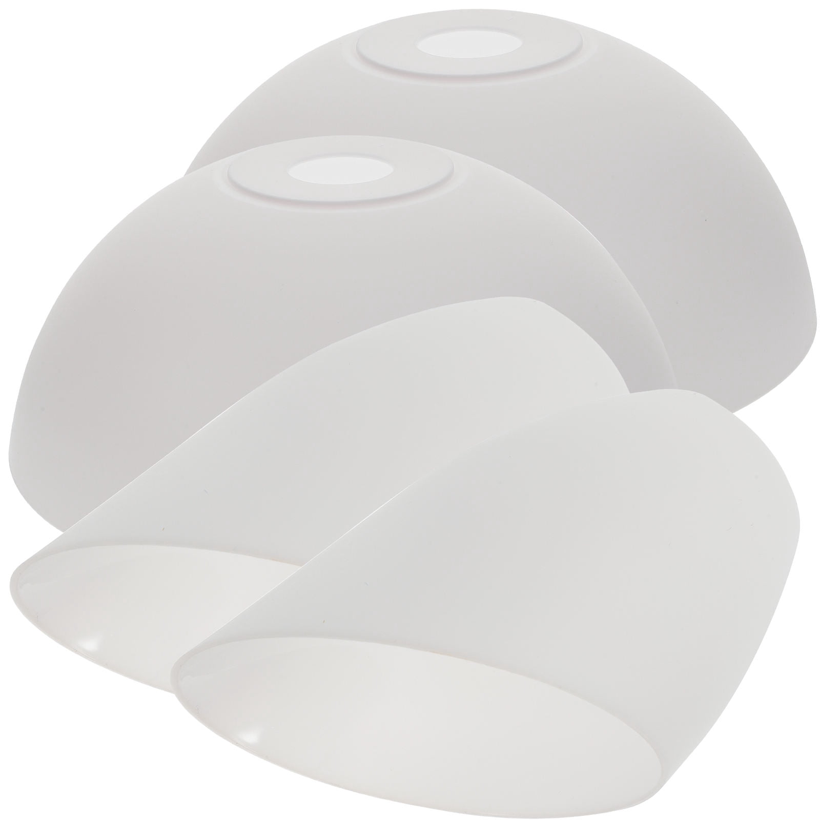 LOLIPPYY 4Pcs Plastic Lamp Shades for Bedroom Living Room White Warm ...