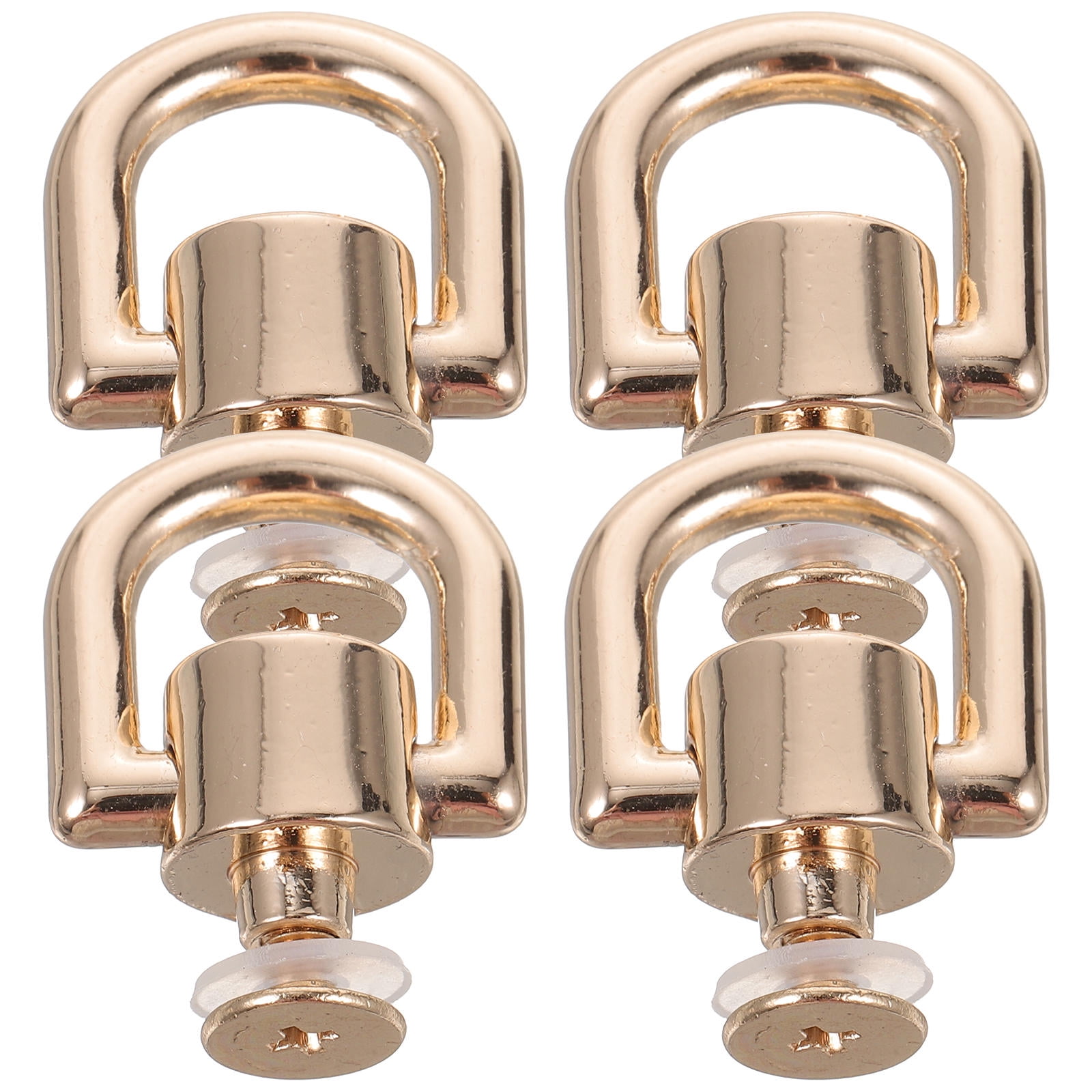 LOLIPPYY 4Pcs Premium Golden D Rings with Rivet Screws for DIY Bag ...
