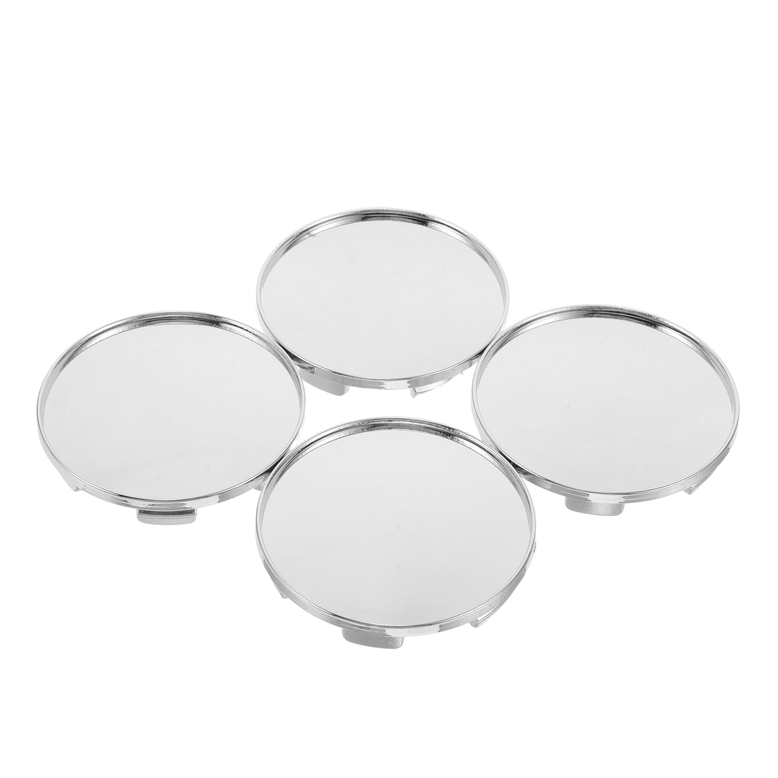LOLIPPYY 4Pcs Silver ABS Car Wheel Hub Cap Covers for Modified Car ...