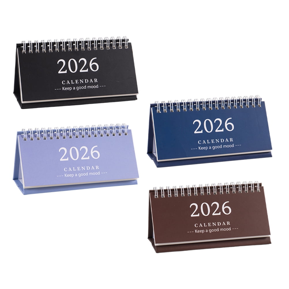 LOLIPPYY 4-Pack Small Standing Monthly Desk Calendars 2026 for Office ...