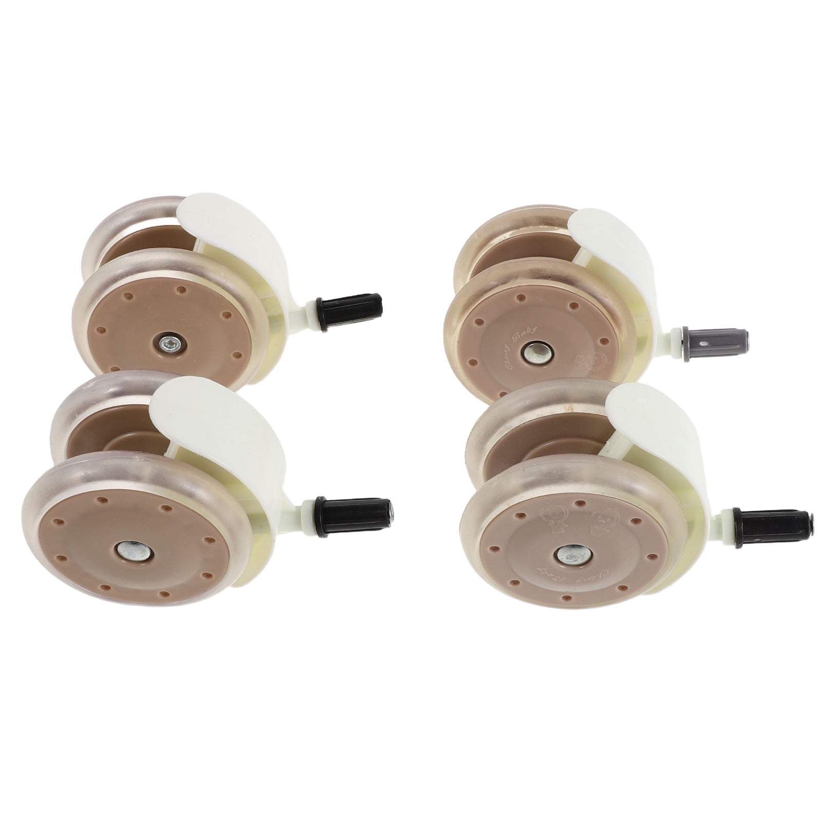 LOLIPPYY 4Pcs Swivel Walker Wheels Replacement Khaki Quiet Smooth ...