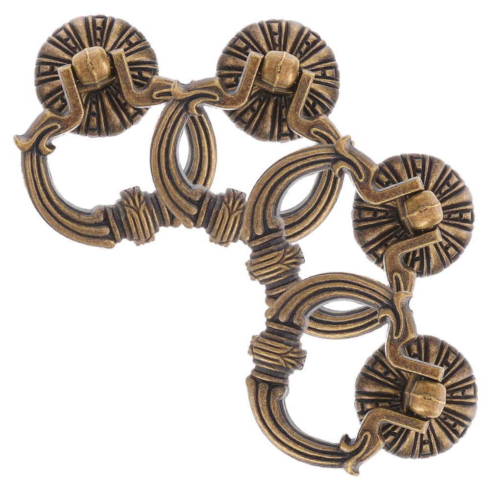 LOLIPPYY 4-Pack Vintage Cabinet Pull Handles Small Copper Light Brown ...