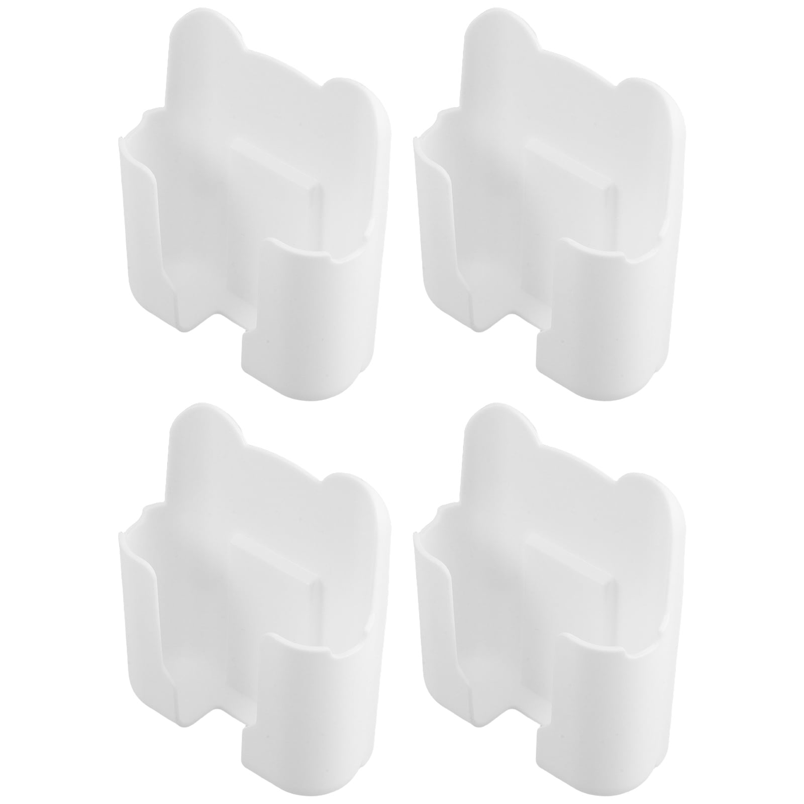 LOLIPPYY 4-Pack White Plastic Wall Mount Remote Control Holder Box for ...