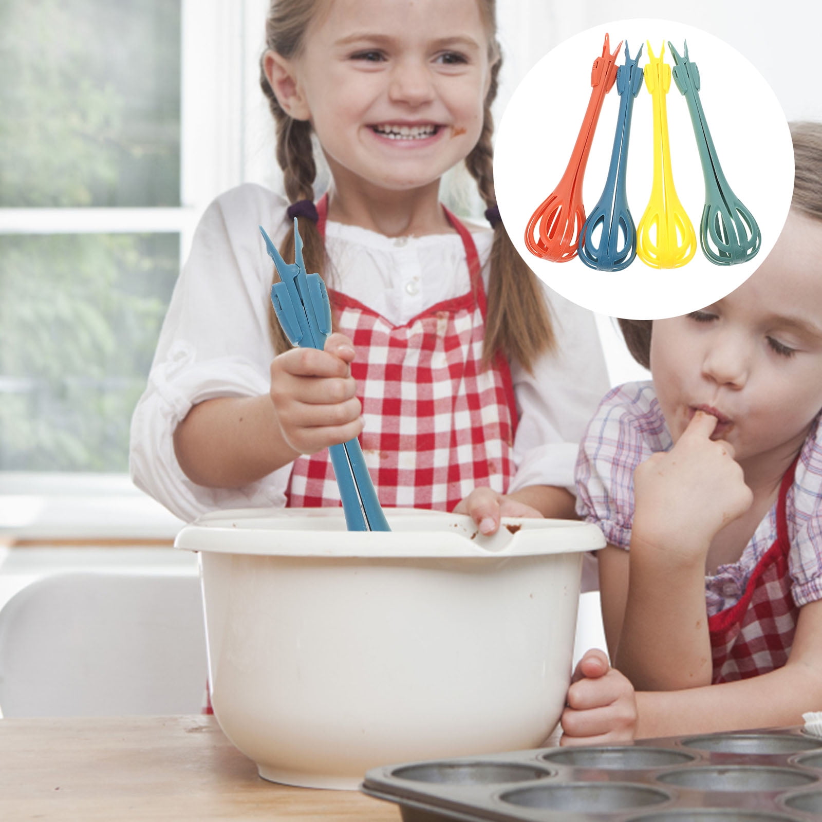 LOLIPPYY 4Set Manual Egg Mixer Whisks For Mixing Design Suitable For ...