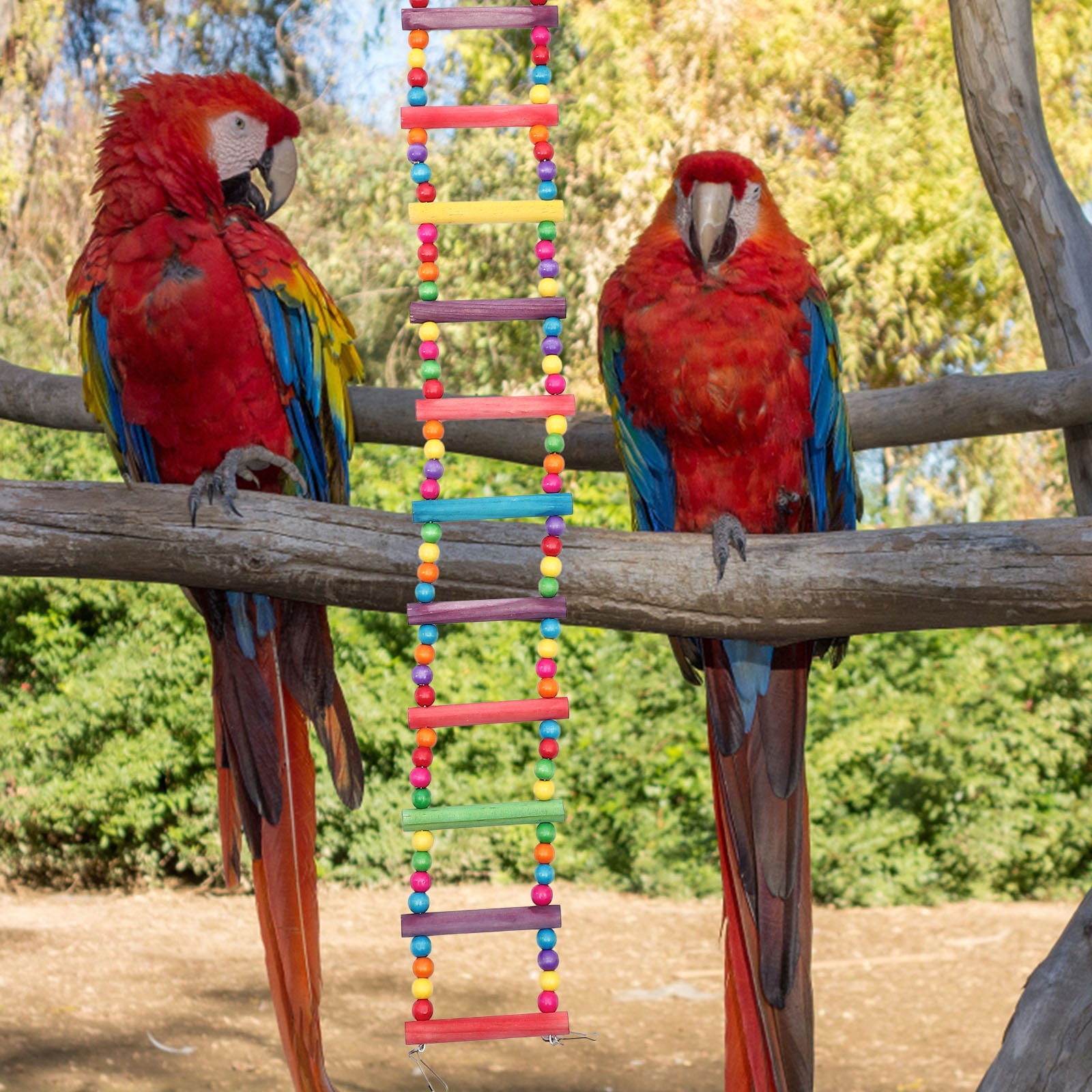 LOLIPPYY 4Set Parrot Accessory Wooden Ladder for Parakeets and ...