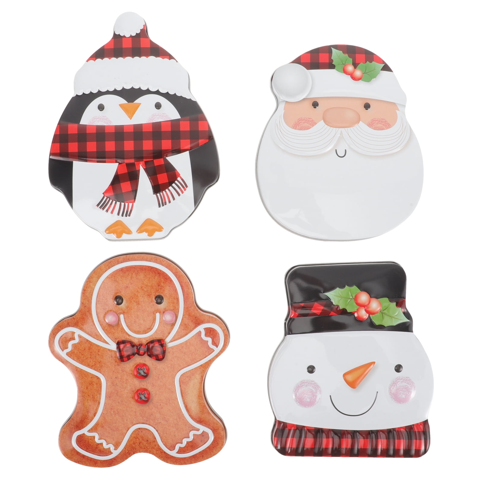 LOLIPPYY 4pcs Candy Packing Box Tinplate Cookie Cookie Box Candy Box ...