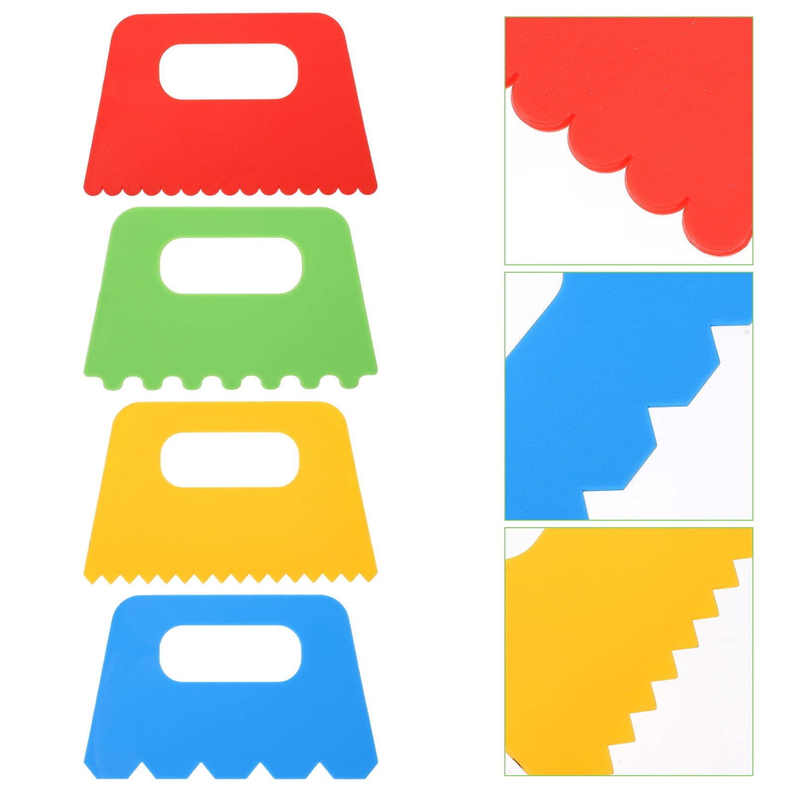 LOLIPPYY 4pcs Ergonomic Painting Scrapers Set for Art Projects ...
