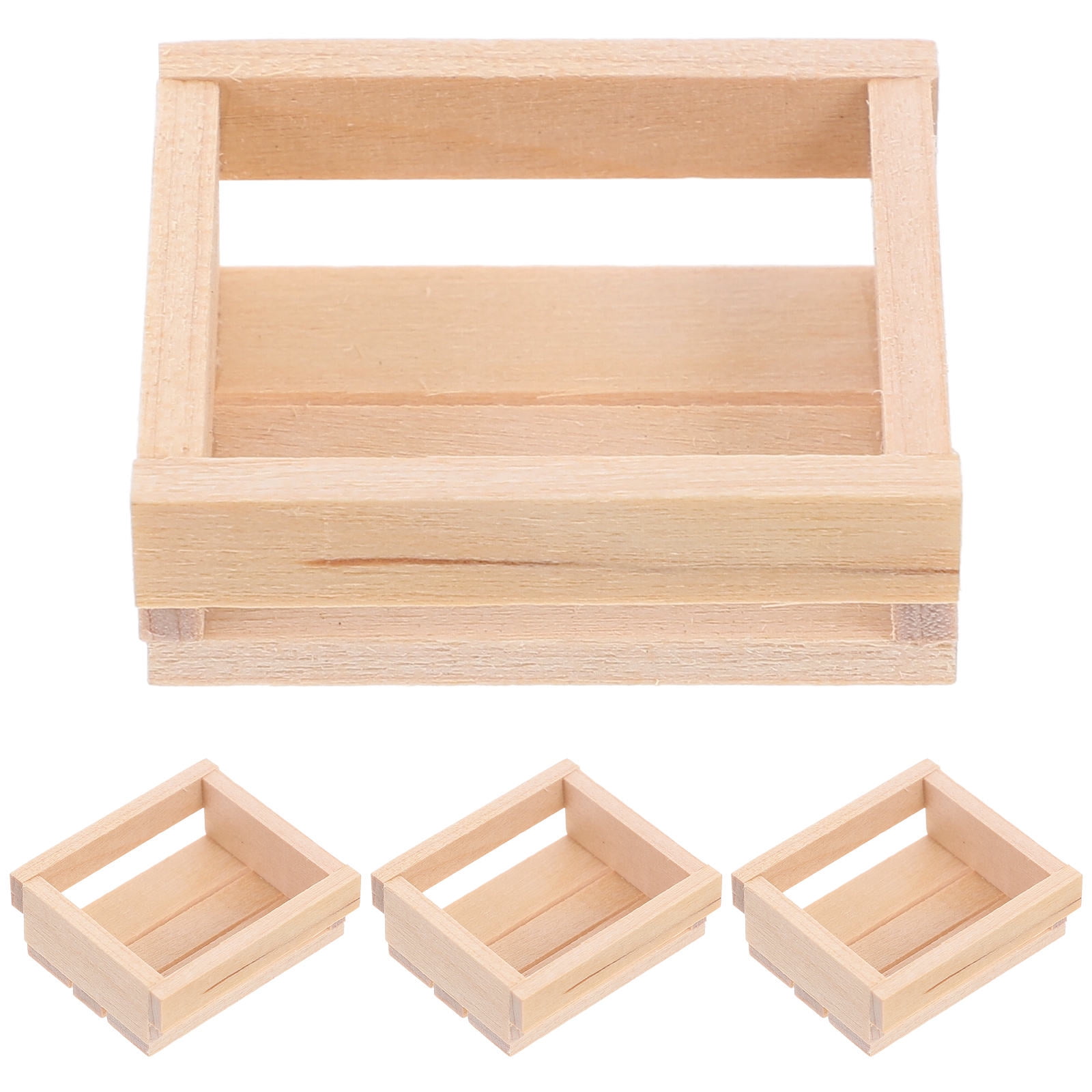 LOLIPPYY 4pcs Miniature Fruit Baskets Decorative Storage Boxes for ...