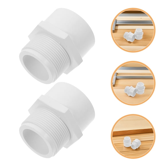 LOLIPPYY 4pcs Pvc Coupling Connector White Pvc High Pressure Resistance ...