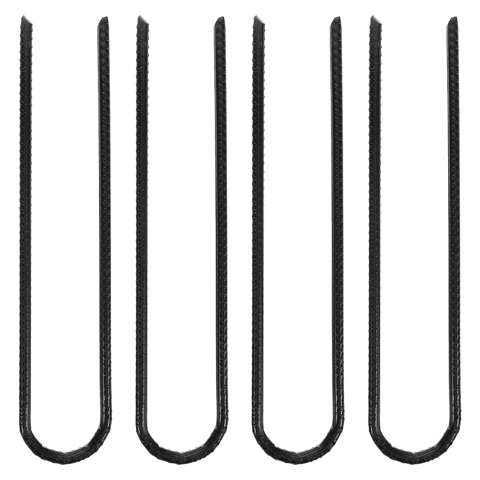 LOLIPPYY 4pcs Steel U Shaped Ground Staples Black Landscape Pins for ...