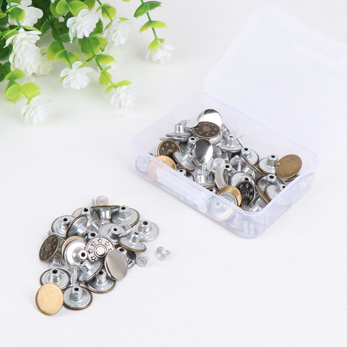 LOLIPPYY 50 Sets Jean Button Replacement Plastic for General Users and ...