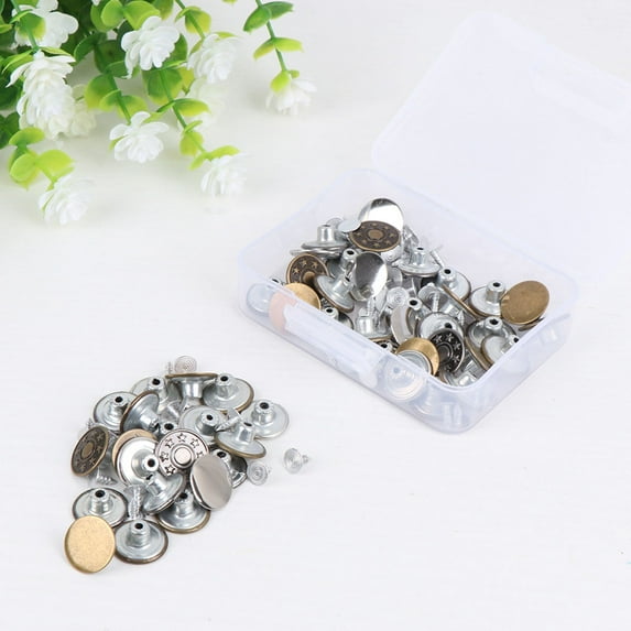 LOLIPPYY 50 Sets Jean Button Replacement Plastic for General Users and ...