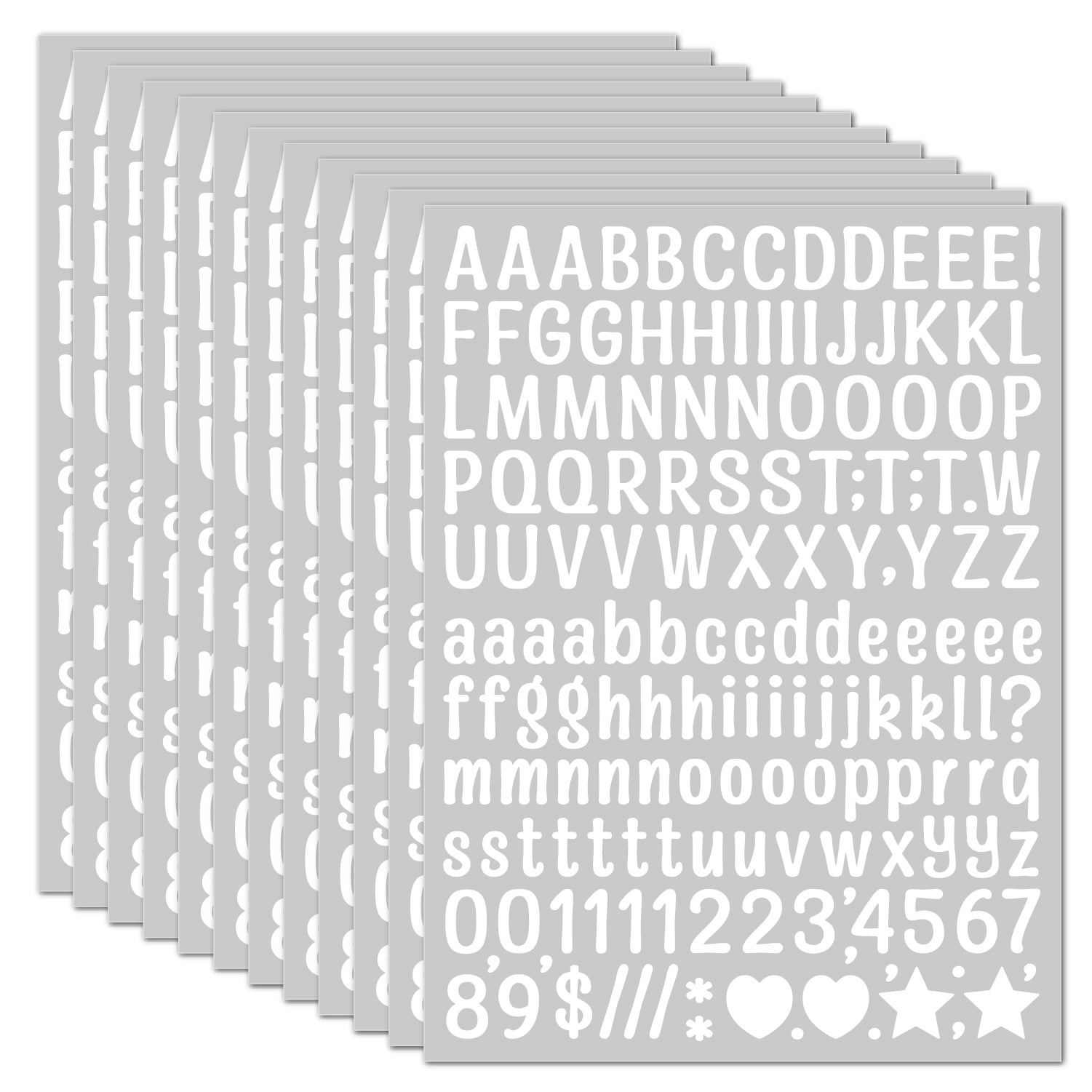 LOLIPPYY 50 Sheets Alphabet Stickers: Stick On Letters And Numbers For ...
