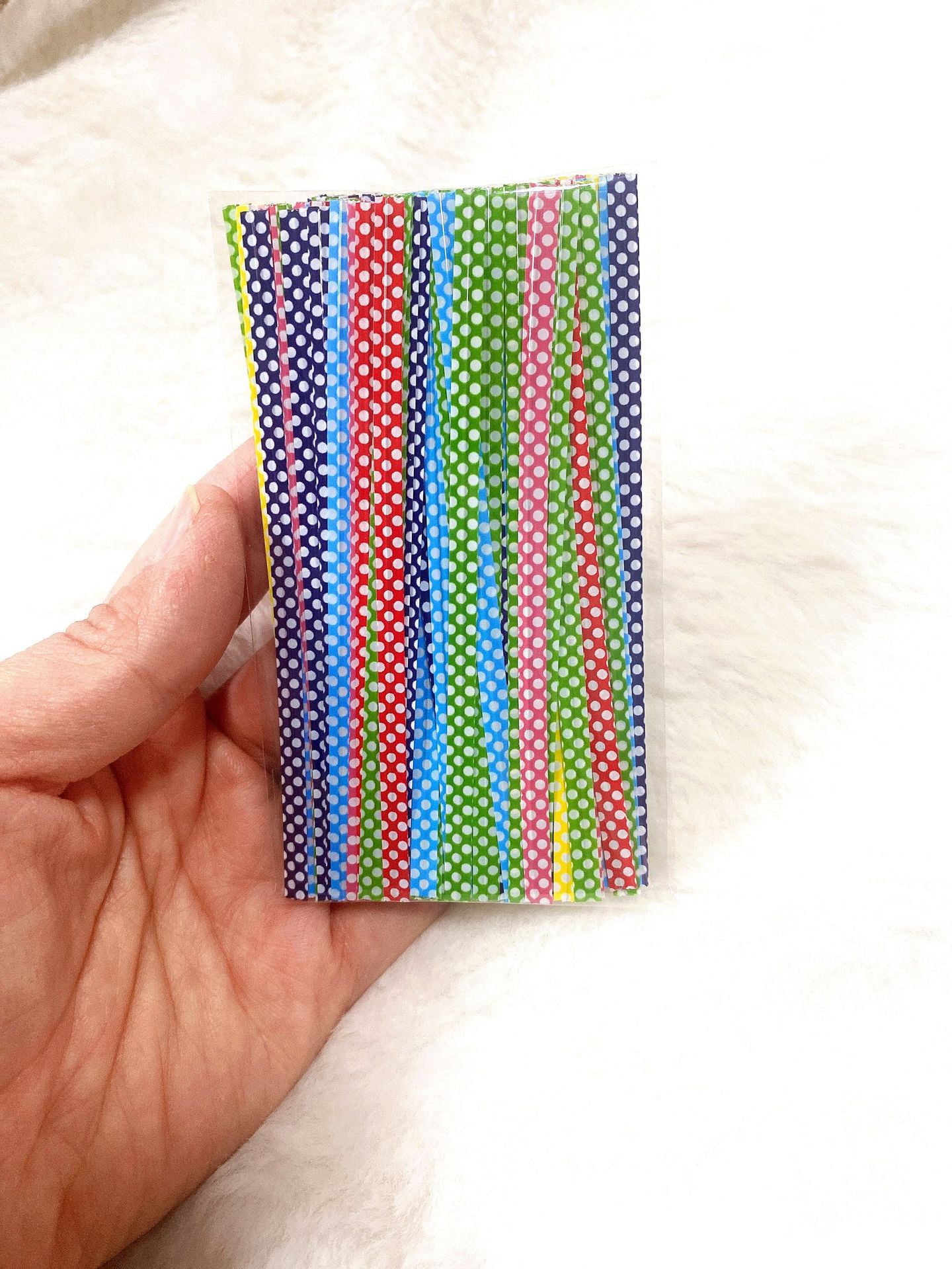LOLIPPYY 500pcs Colorful Polka Dot Ties - Reusable Food Wire Bands for ...