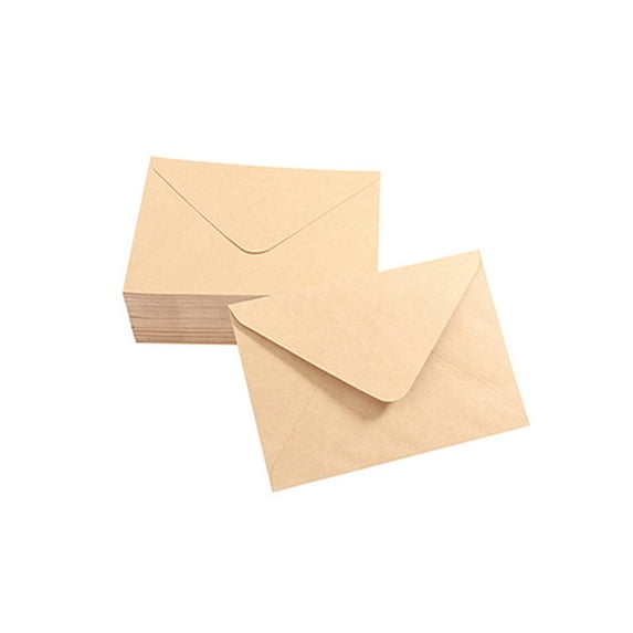 LOLIPPYY 50Pcs Beige Paper Envelopes for Cards Simple Design ...