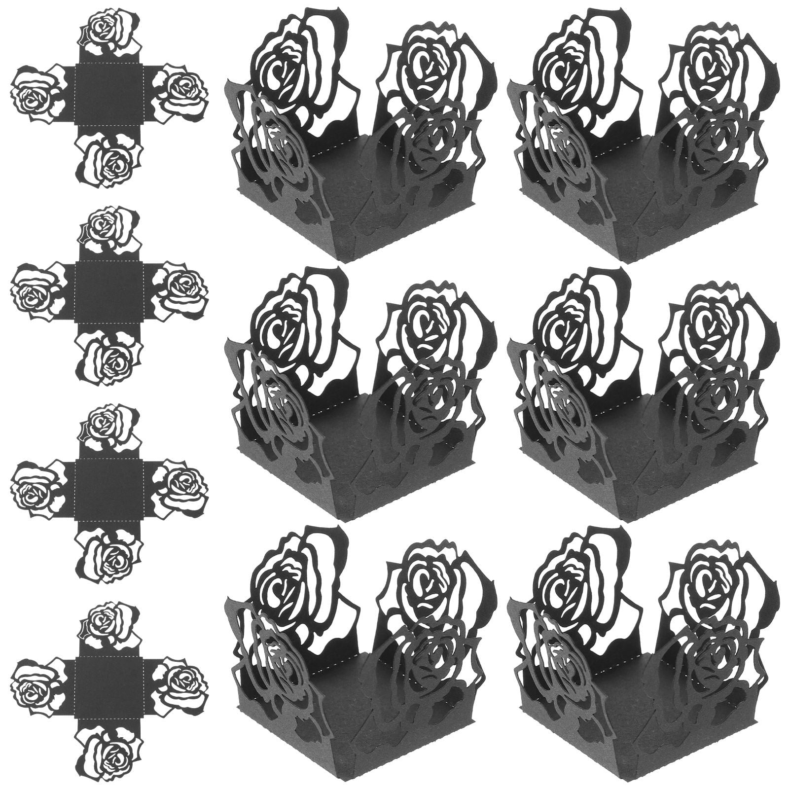 LOLIPPYY 50Pcs Candy Wrappers Paper with Elegant Hollow Lace Pattern ...