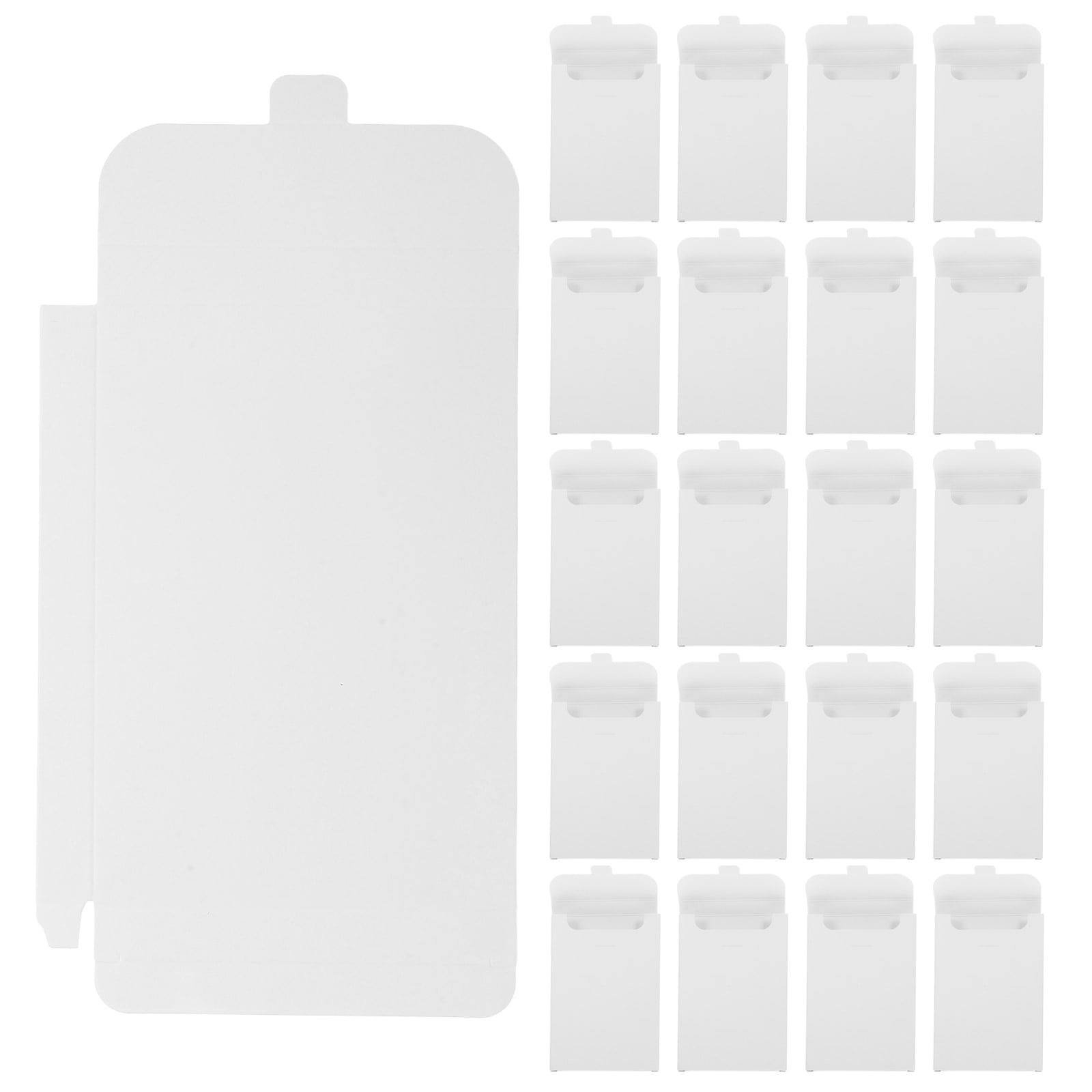 LOLIPPYY 50Pcs Card Paper Box White Kraft Paper Postcard Organizer for ...