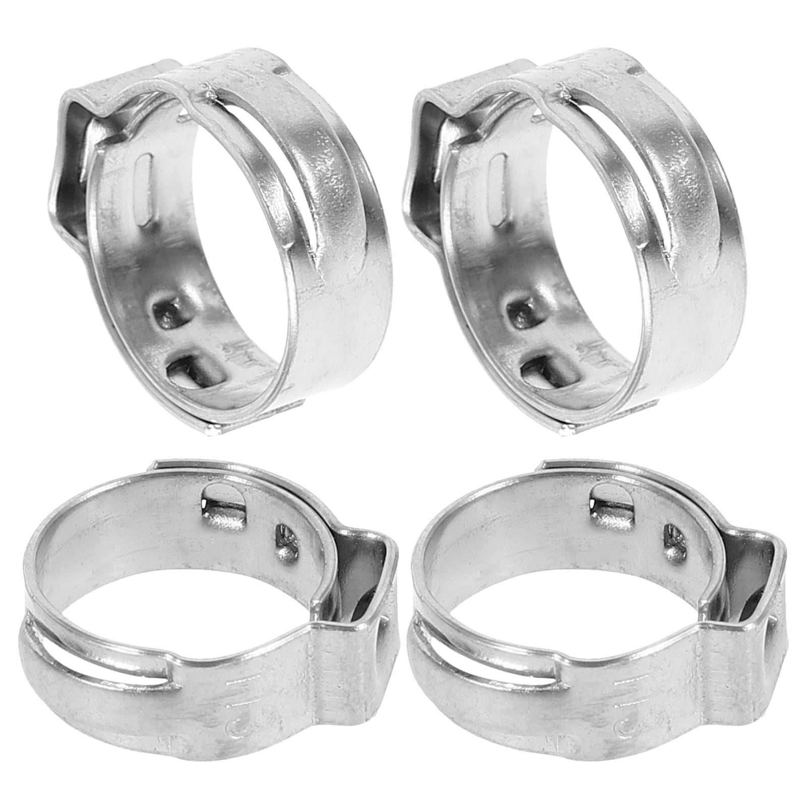 LOLIPPYY 50Pcs Circular Crimp Rings Stainless Steel Reliable Clamping ...