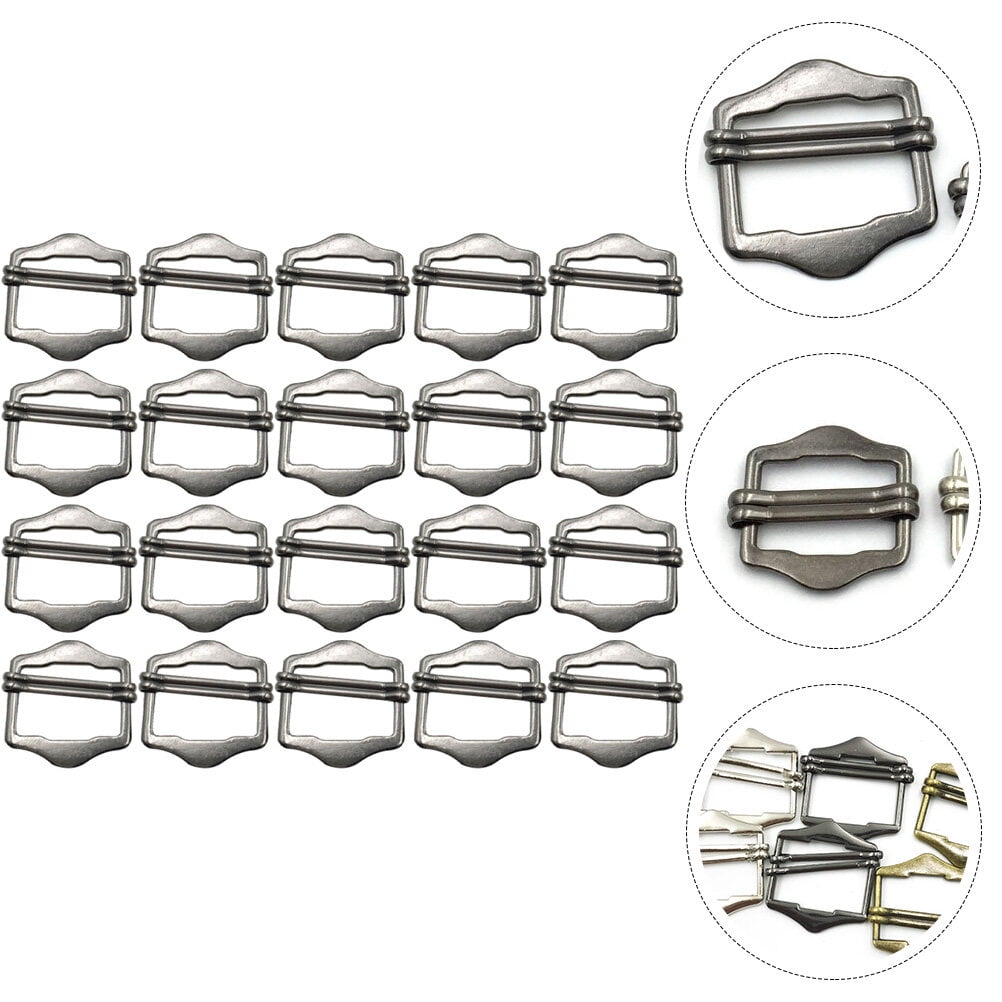LOLIPPYY 50Pcs Dark Grey Metal Belt Buckles for Clothing and Backpacks ...
