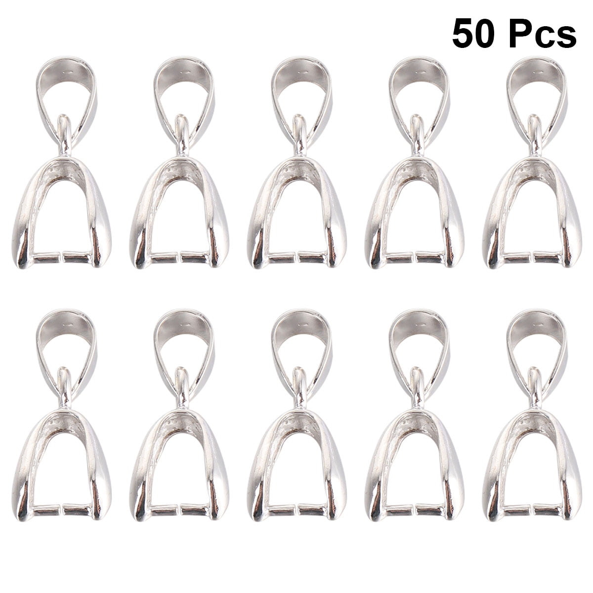LOLIPPYY 50Pcs Fine Workmanship Plated Silver Metal Pinch Clip ...