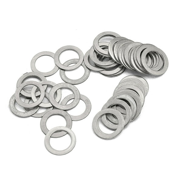 LOLIPPYY 50Pcs Guitar Parts Stainless Steel Washer Silver For Jack ...