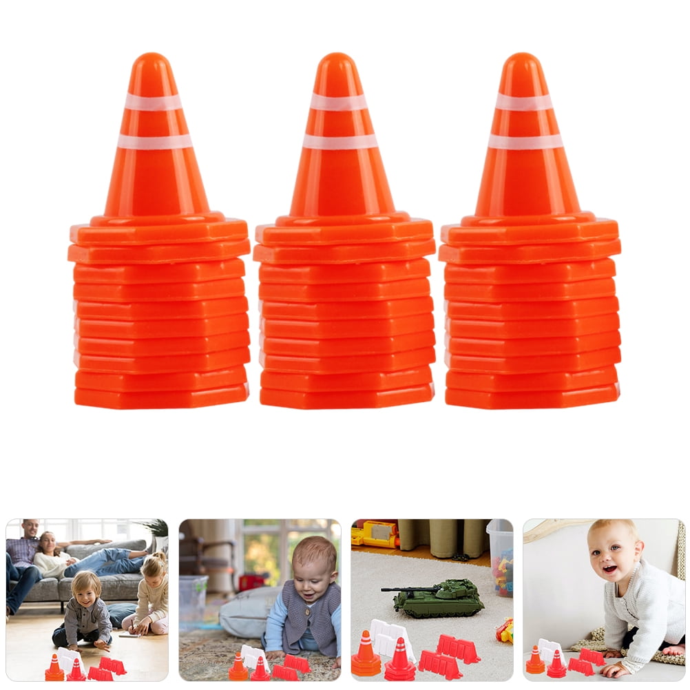 LOLIPPYY 50Pcs Mini Traffic Construction Barricade for Children with ...