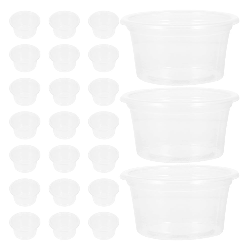 LOLIPPYY 50Pcs Transparent Reptile Water Bowl with Stable Base for ...