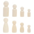 LOLIPPYY 50pcs Blank Ornaments For Painting Light Brown Wood Dolls DIY ...