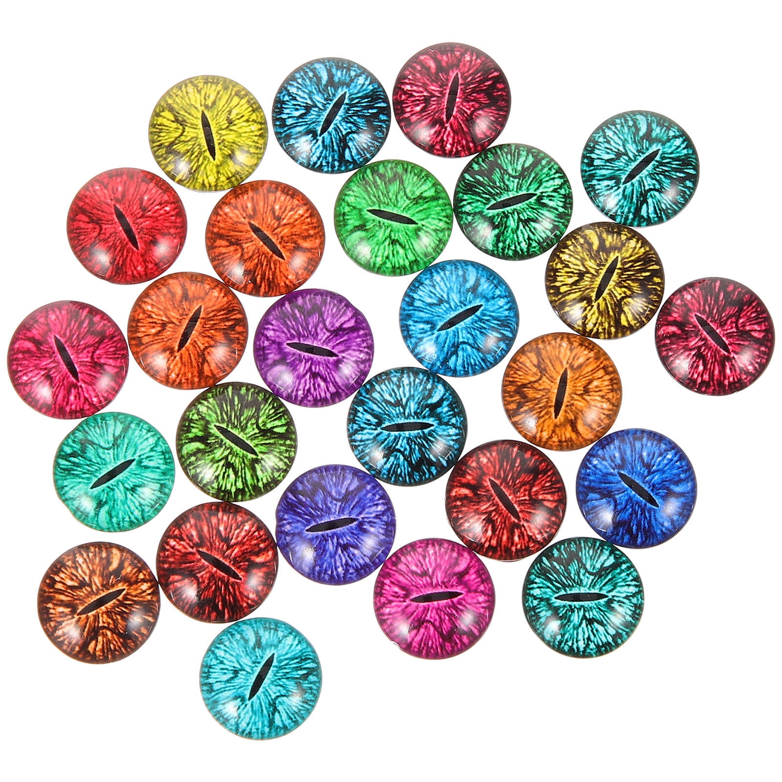 LOLIPPYY 50pcs Round Realistic Eyeballs Doll Eyes Assorted Color DIY ...