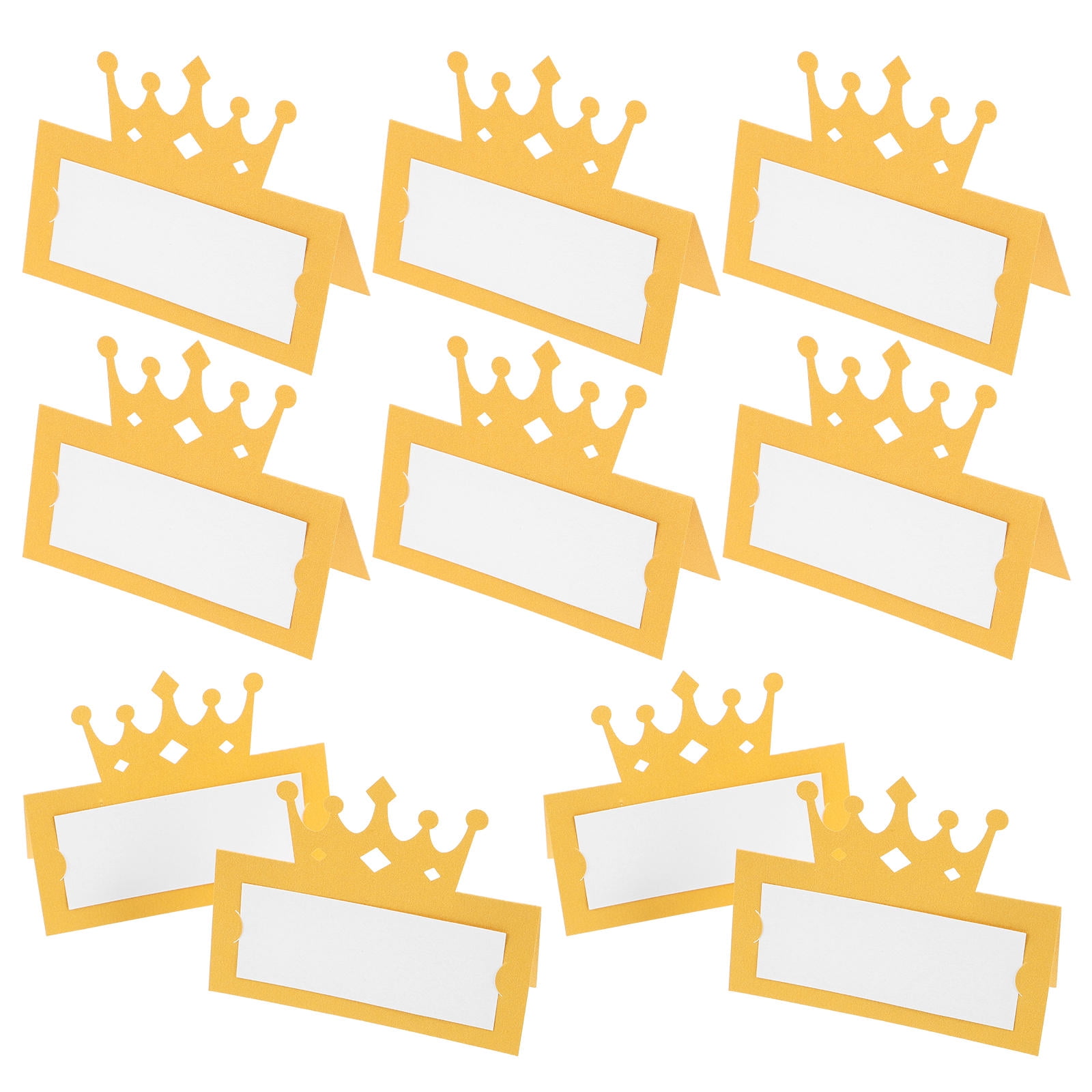 LOLIPPYY 50pcs Wedding Table Sign Golden Paper Name Cards For Table ...