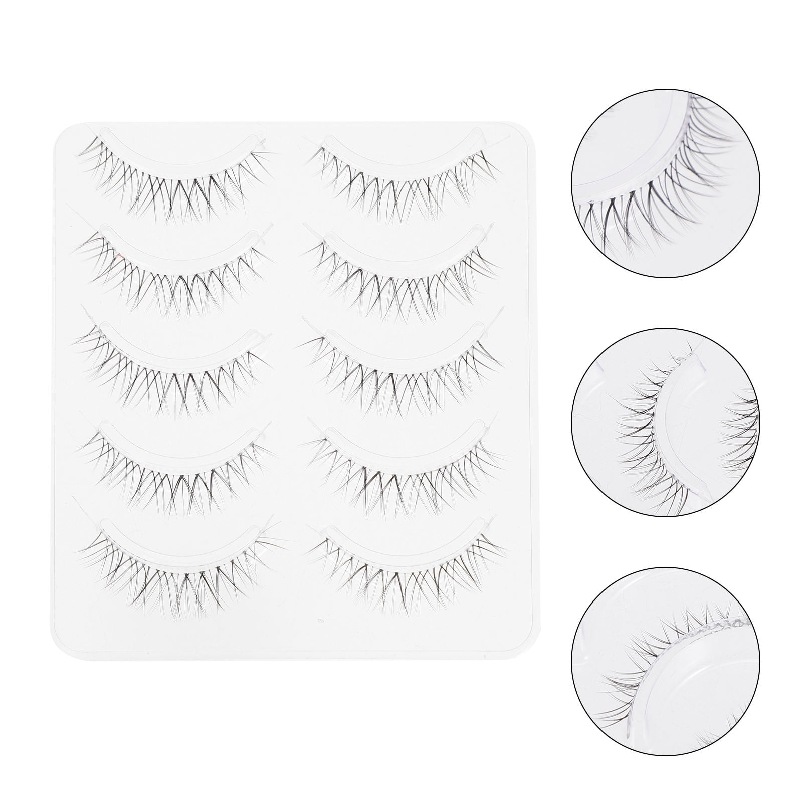 LOLIPPYY 5Pairs Dense Eyelashes Extension Tool Multi Color Natural ...