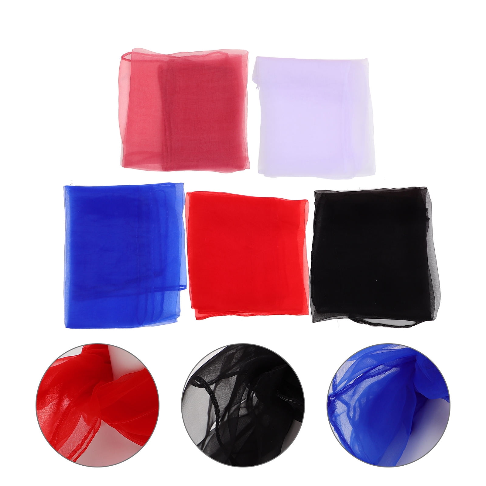 LOLIPPYY 5Pcs Assorted Color Square Scarves for Dance Props and ...