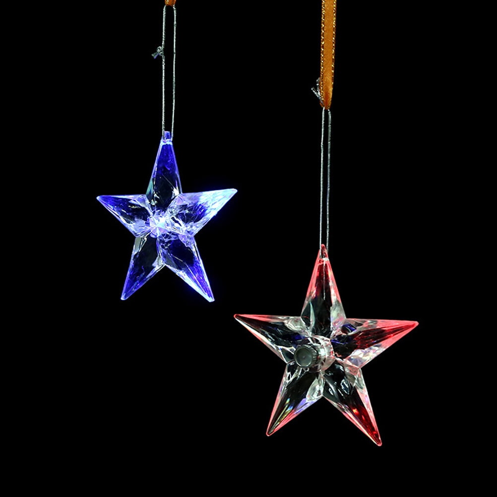 LOLIPPYY 5Pcs Holiday Decoration Star Shapes Ornament Led Lighted ...