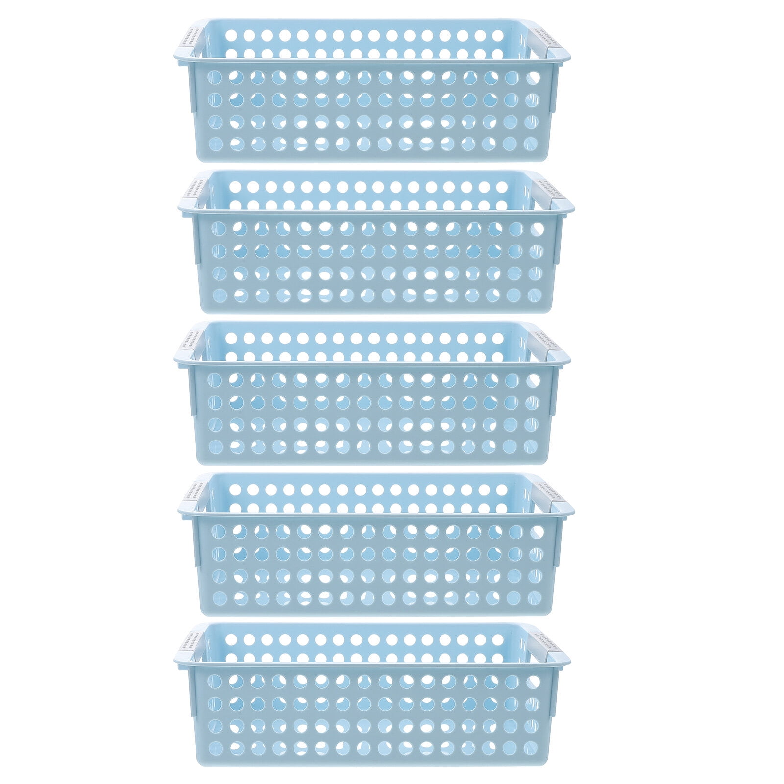 LOLIPPYY 5-Pack Multifunctional Plastic Storage Boxes with Smooth Edges ...