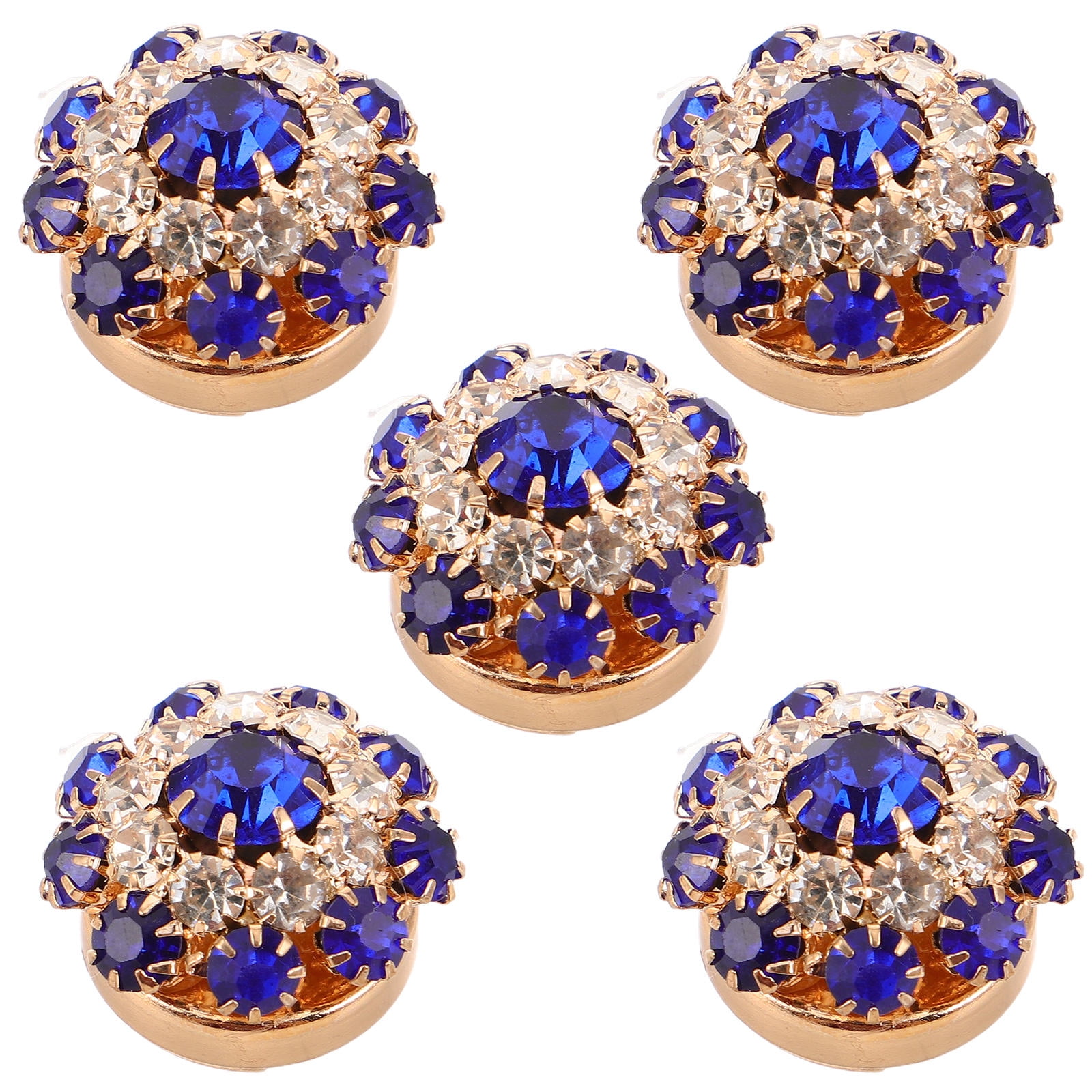 LOLIPPYY 5Pcs Rhinestone Button Covers Clip on with Elegant Flower ...