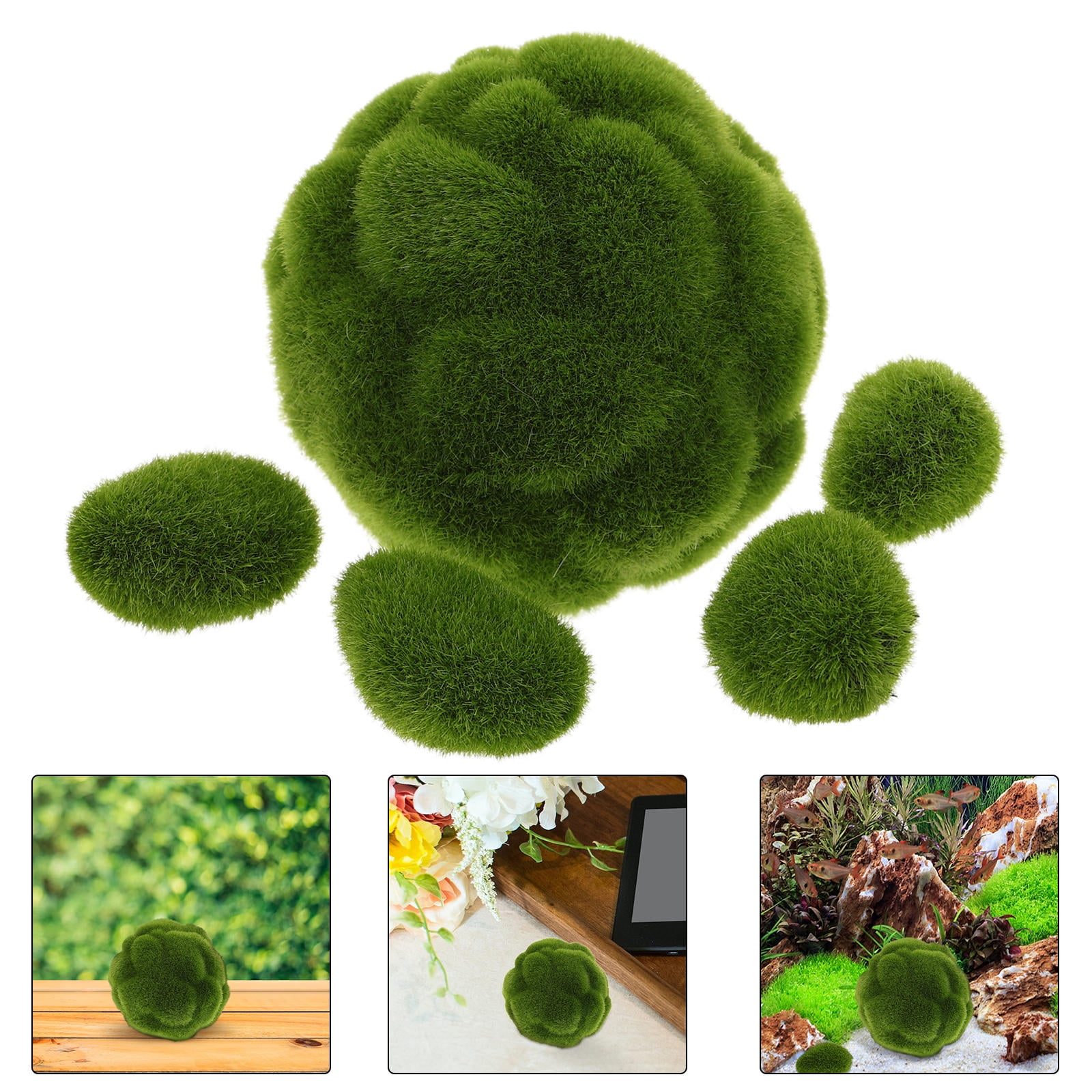 LOLIPPYY 5Pcs Round Faux Greenery Balls Plastic Floral Arrangements For ...
