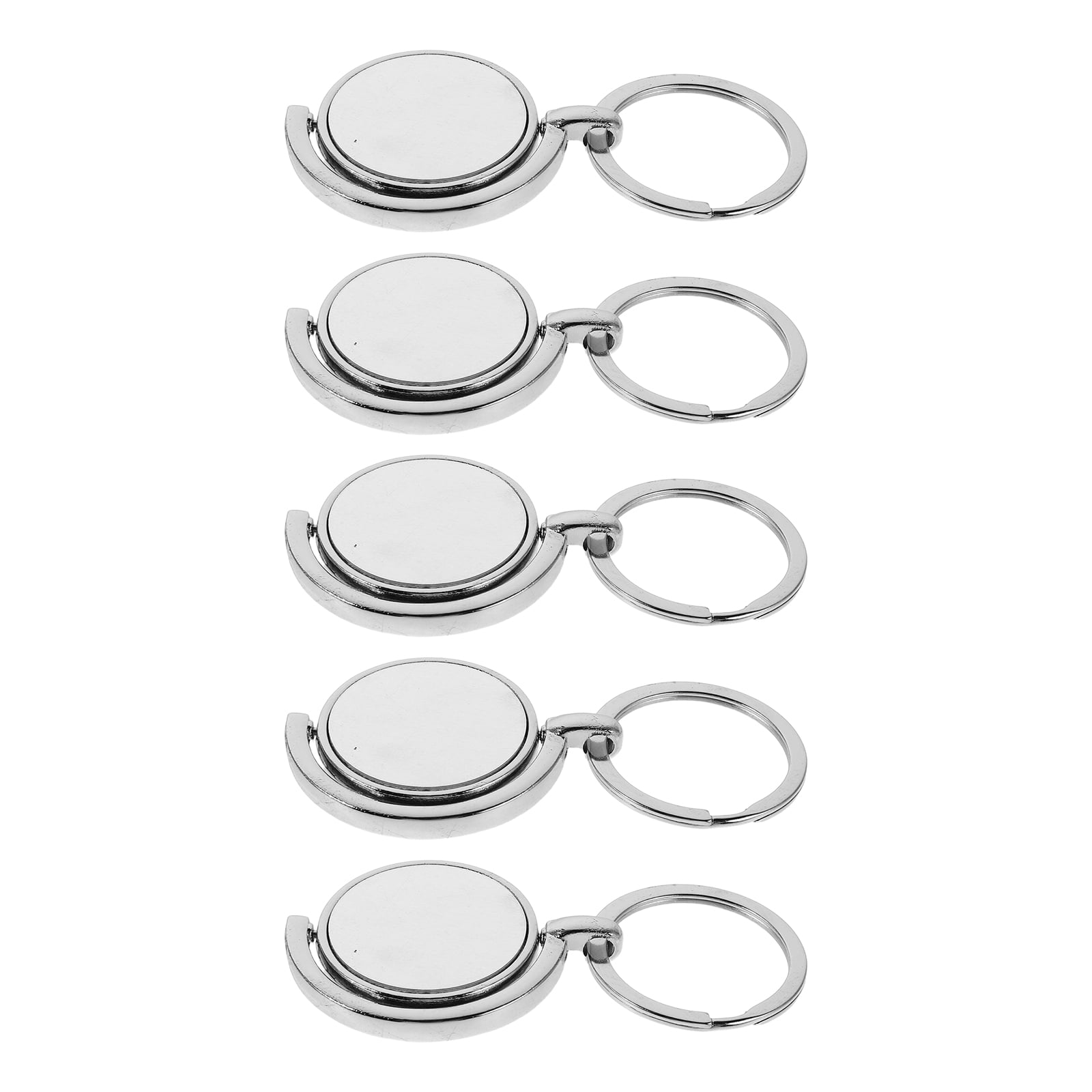 LOLIPPYY 5-Pack Round Metal Sublimation Keychains, Heat Transfer Blanks ...