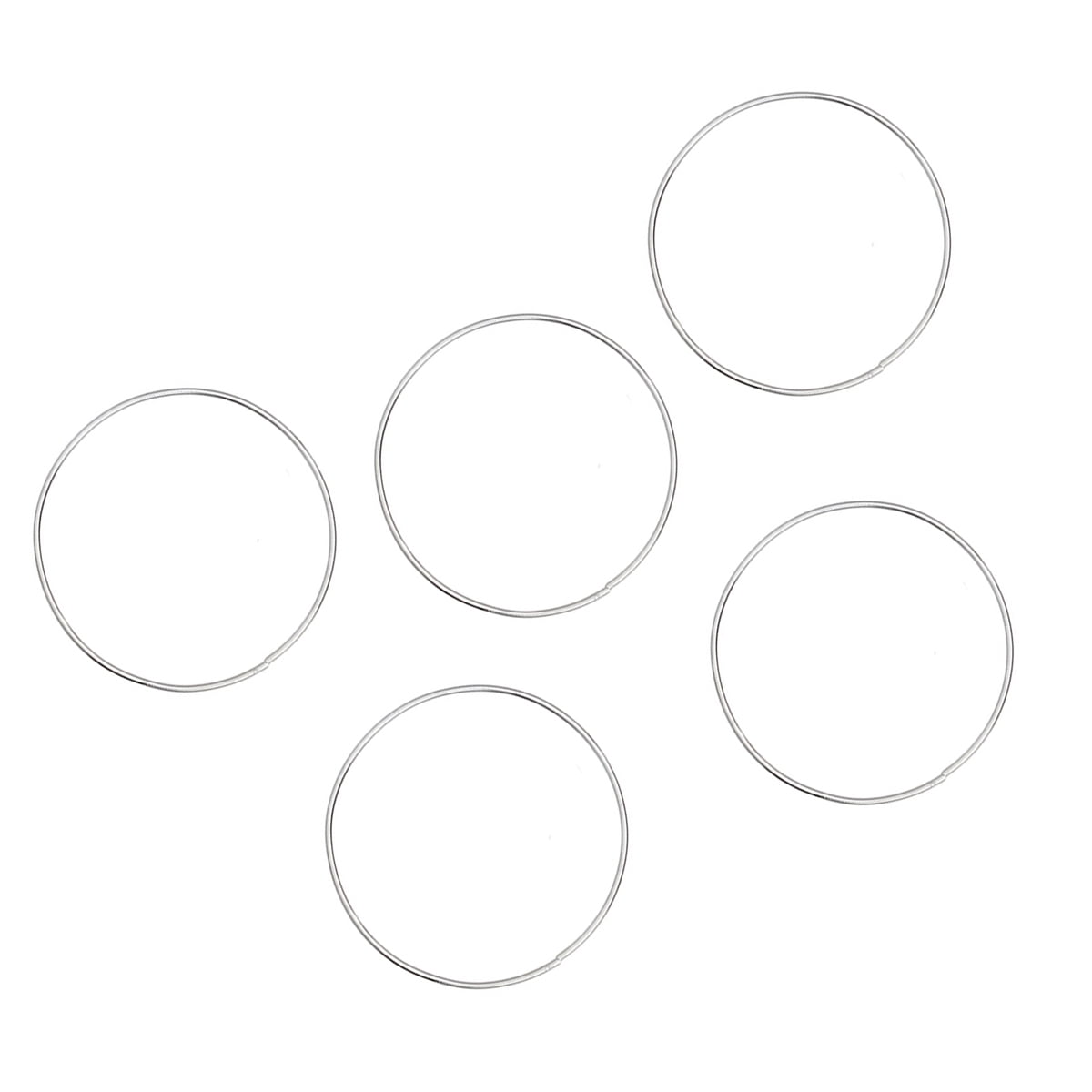 LOLIPPYY 5Pcs Small Metal Rings for Crafts Round Metal Circles for ...