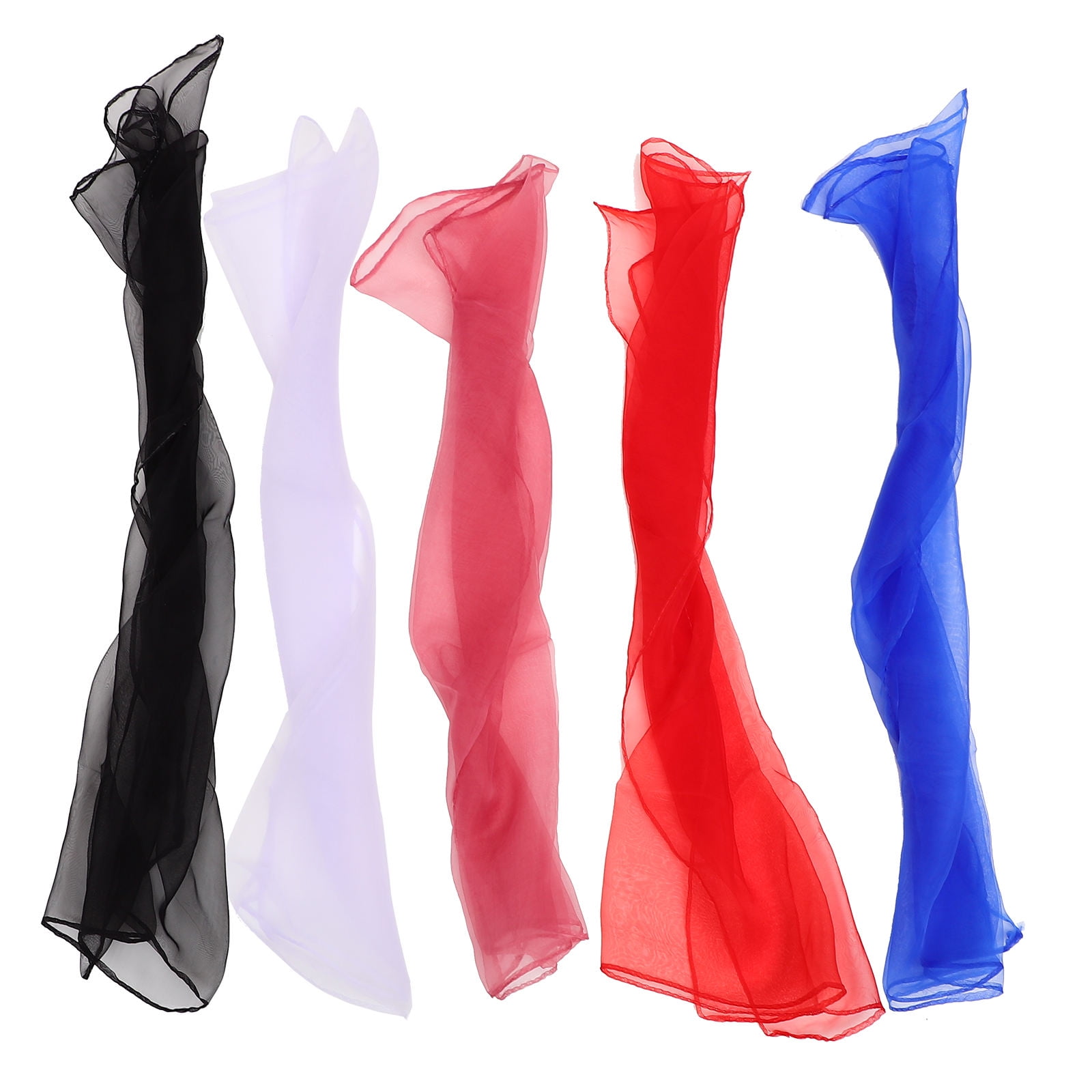 LOLIPPYY 5Pcs Square Dancing Scarves White Imitated Silk Fabric For ...