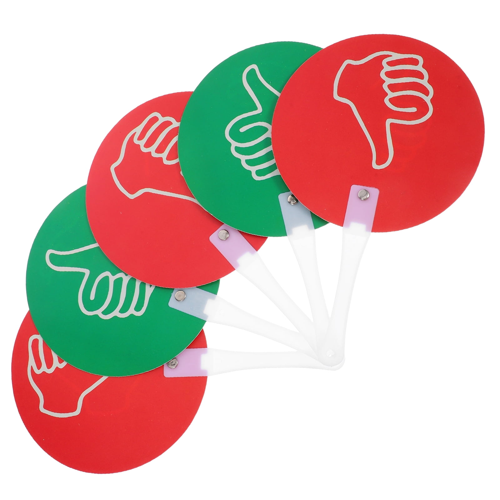LOLIPPYY 5Pcs Thumbs Up Down Sign Voting Paddles Plastic Assorted Color ...