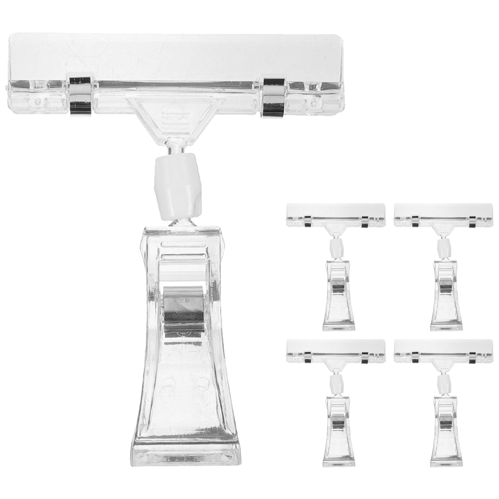LOLIPPYY 5Pcs Transparent Plastic Sign Holder Clips for Easy Price ...