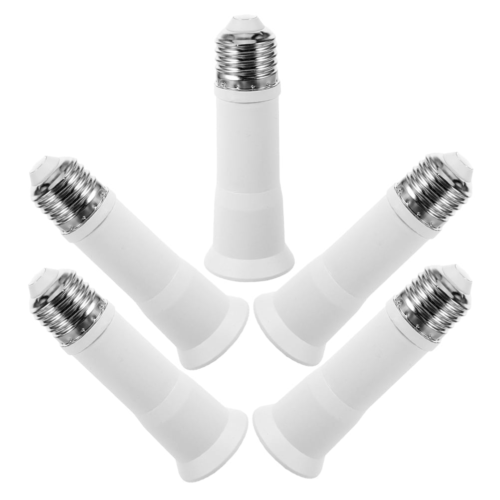 LOLIPPYY 5Pcs White Light Bulb Socket Extenders Easy Screw on ...