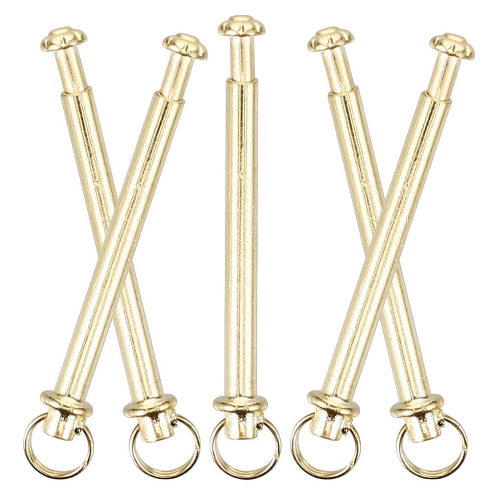 LOLIPPYY 5Sets Folding Paper Fan Shaft Replacement Kit with Golden ...