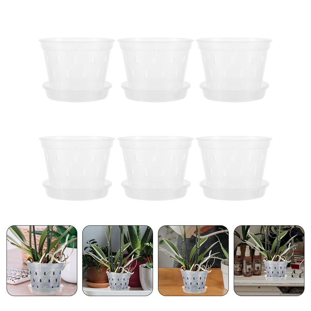 LOLIPPYY 6 Sets Orchid Pots With Drainage For Use Orchid Pot Potting ...