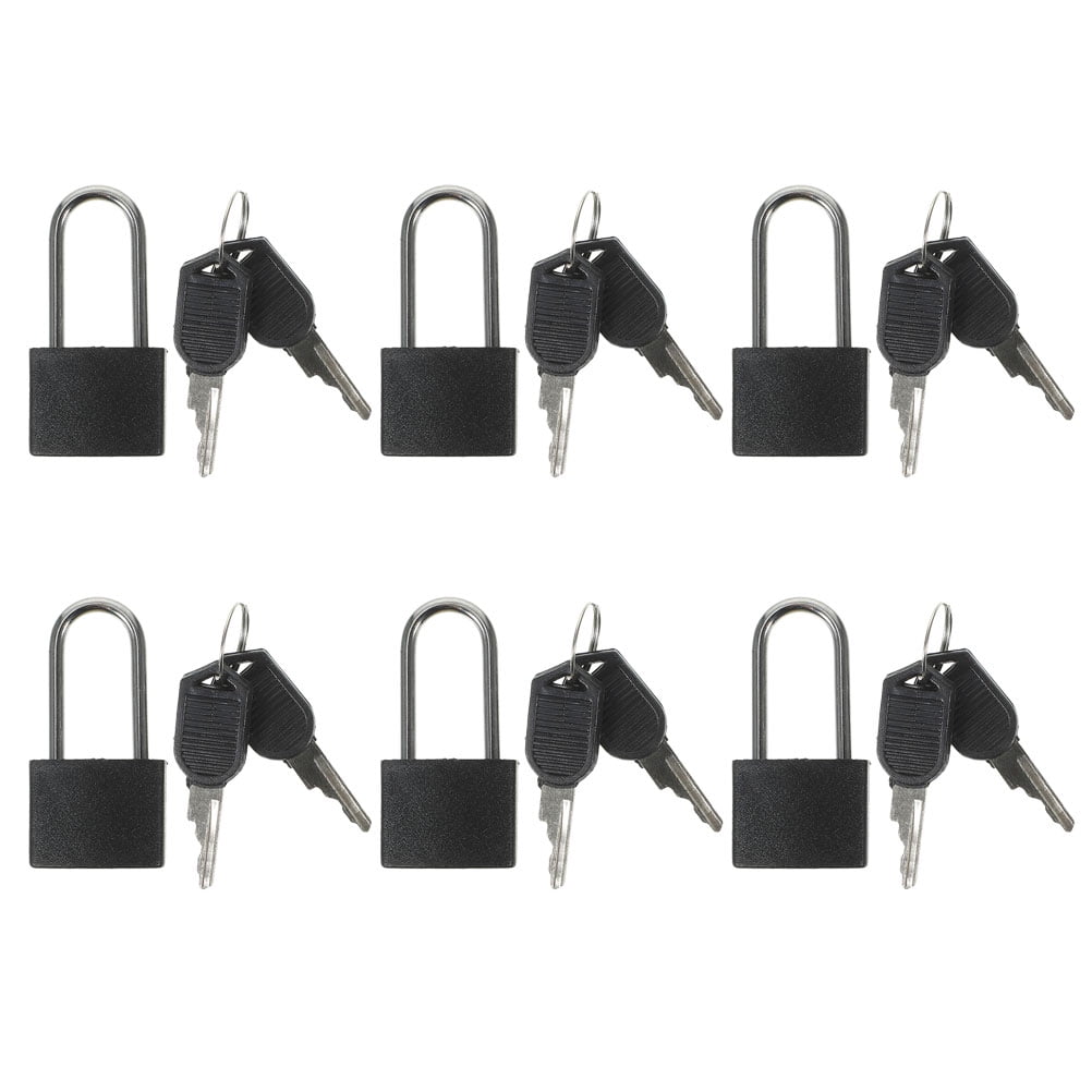 LOLIPPYY 6 Sets of Padlock with Keys Wooden Box Padlock Treasure Chest ...