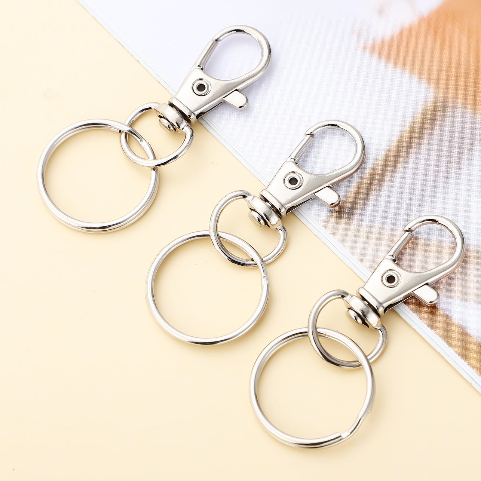 LOLIPPYY 60-Pack Swivel Clasp Clips 32mm with 20mm Key Zinc Alloy for ...