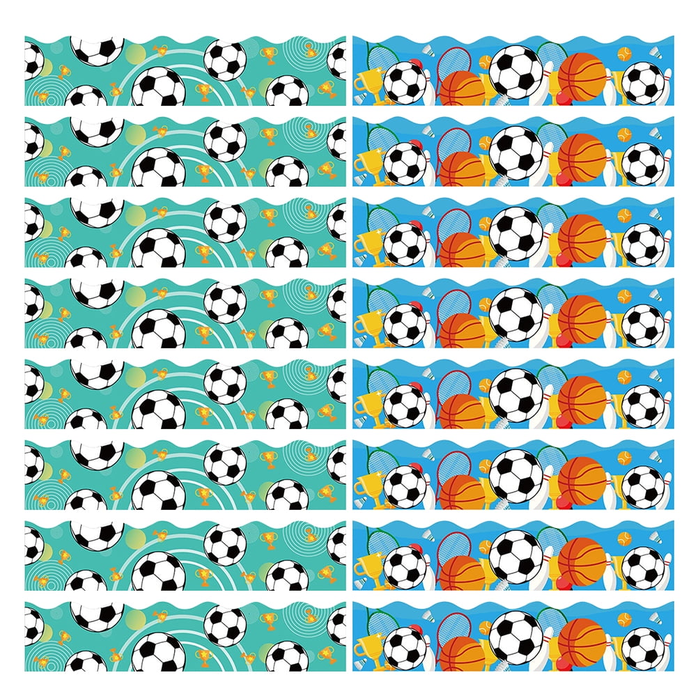 LOLIPPYY 60 Sheets Sports-Themed Bulletin Board Borders Football ...