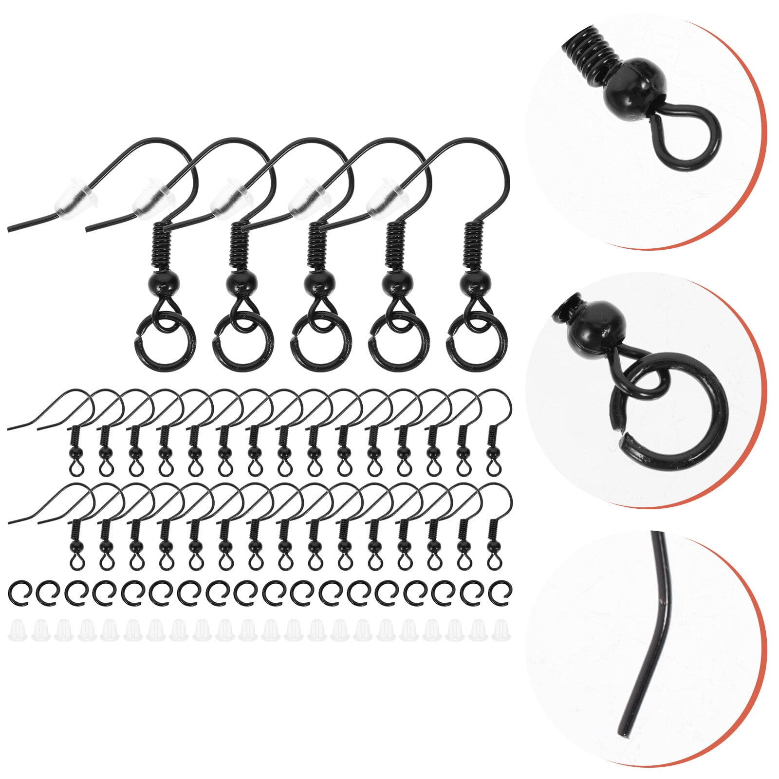 LOLIPPYY 600Pcs Earring Plugs Metal Plug Shape for Ear Jewelry Making ...